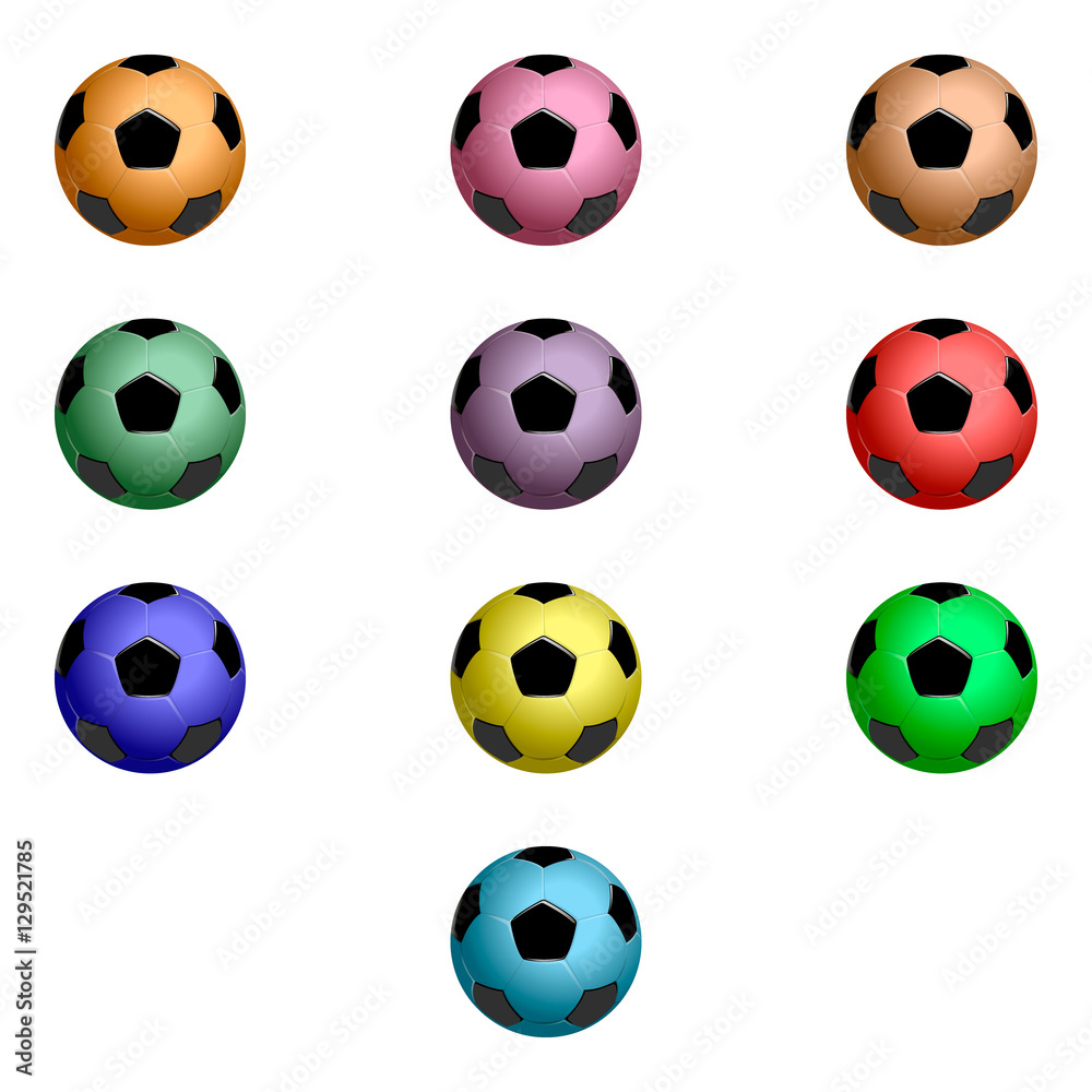 Color football ball for logo the team and the cup Stock Vector | Adobe ...