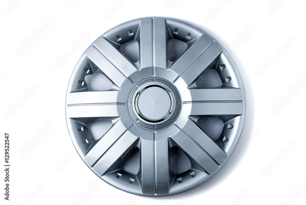 Plastic hubcap isolated on white background Stock Photo | Adobe Stock
