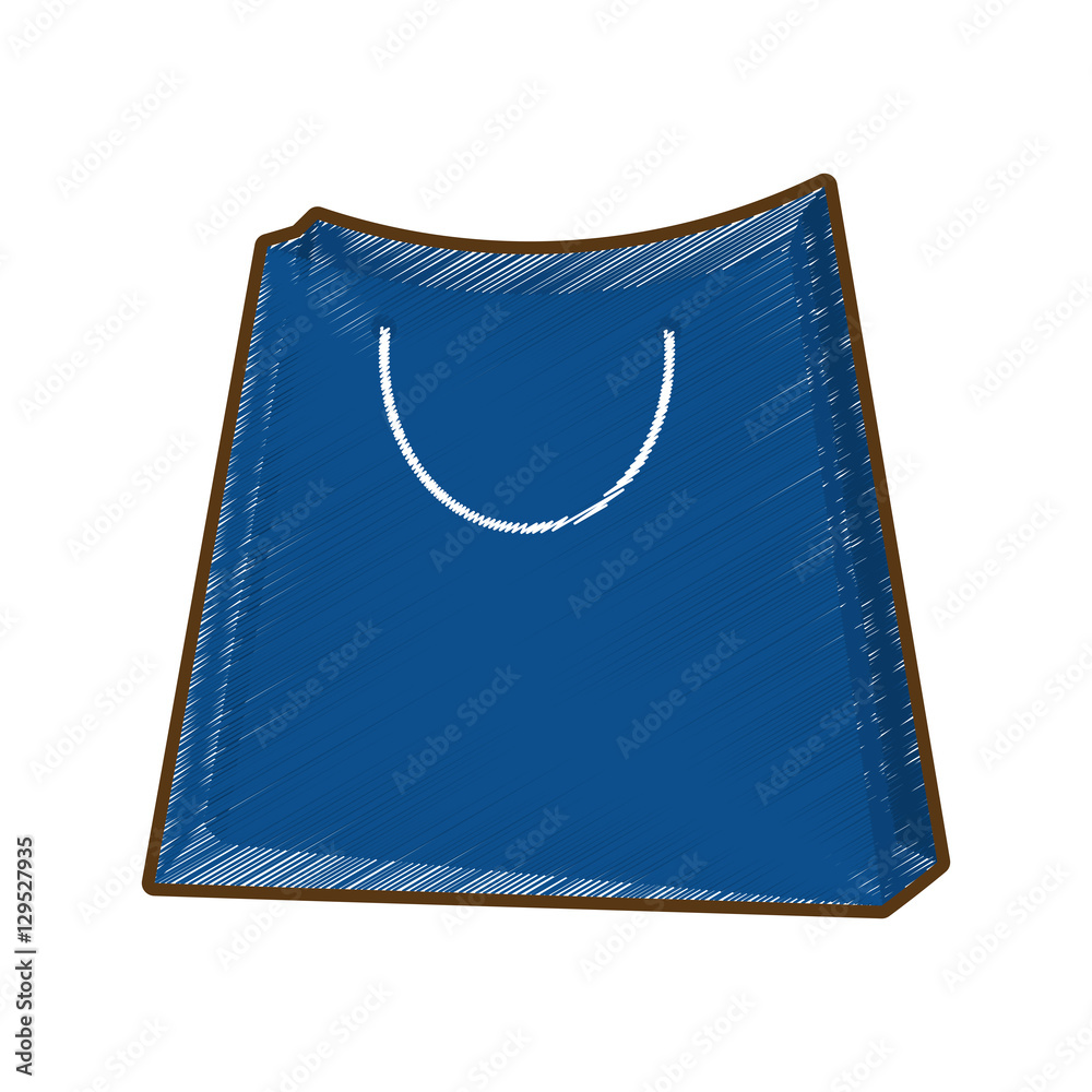 drawing blue bag gift shopping vector illustration eps 10 Stock Vector ...