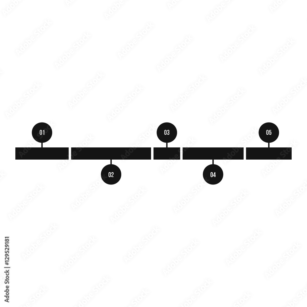 Timeline infographic icon. Simple illustration of timeline infographic ...