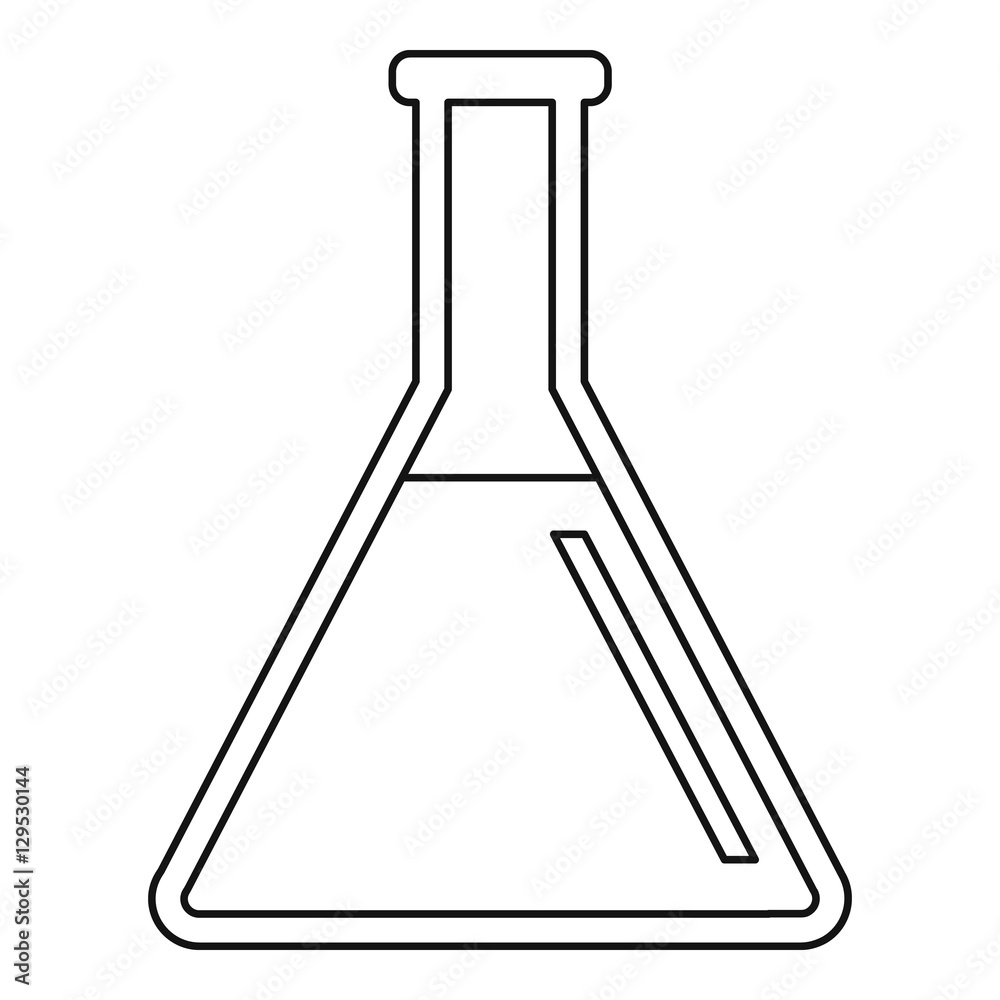 Test tube icon. Outline illustration of test tube vector icon for ...