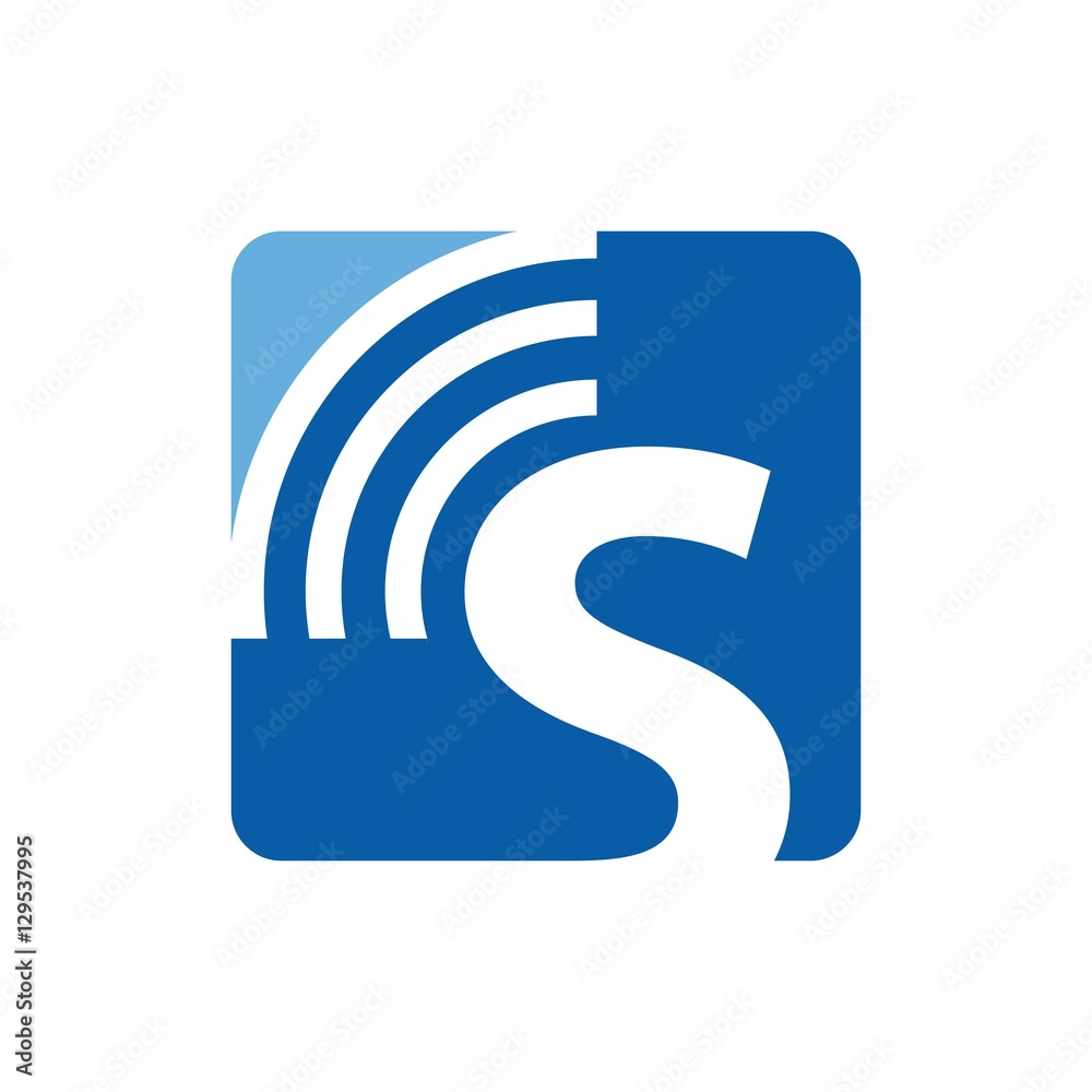 signal logo with letter S. Stock Vector | Adobe Stock