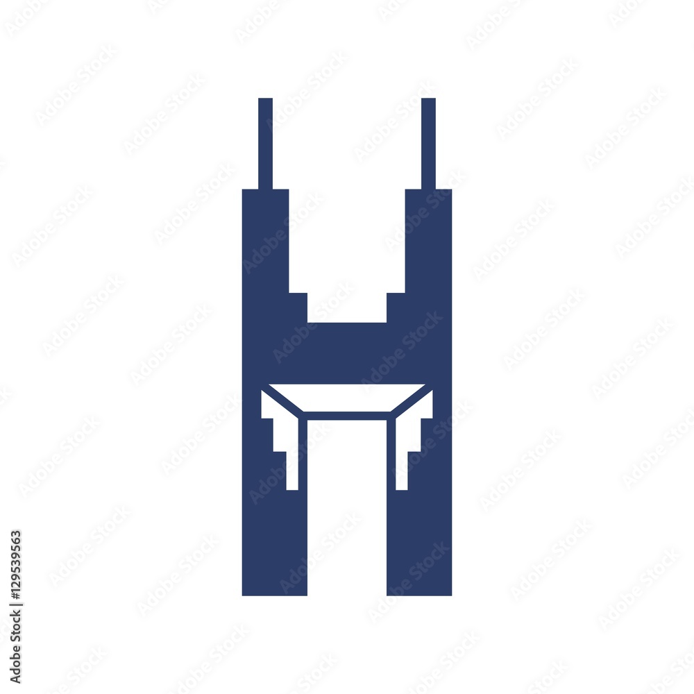 twin tower logo. letter H logo template. vector icon. Stock Vector ...