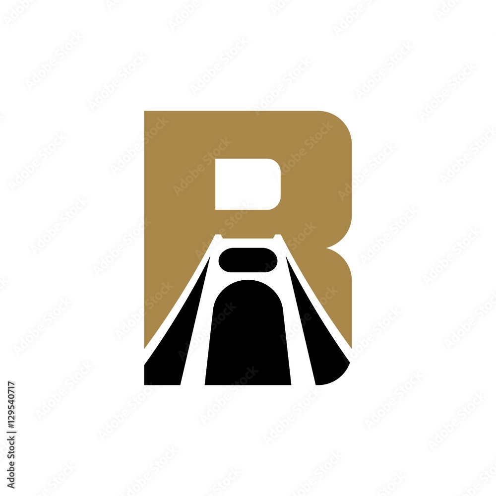 letter B with bridge symbol logo vector. Stock Vector | Adobe Stock