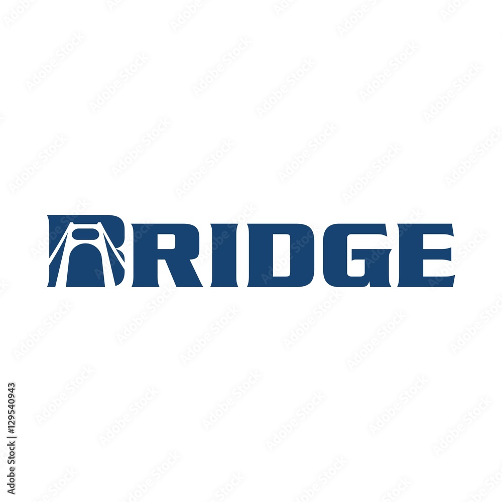 letter B with bridge symbol logo vector. Stock Vector | Adobe Stock