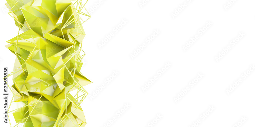 Abstract white background of chaotic structure with futuristic 3d ...