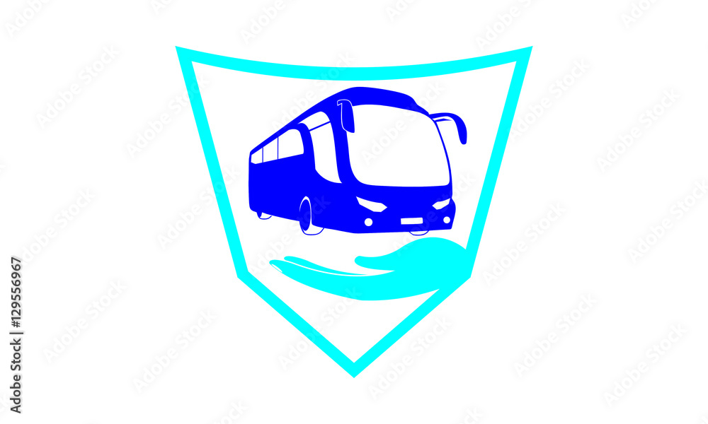 safety bus travel logo Stock Vector | Adobe Stock