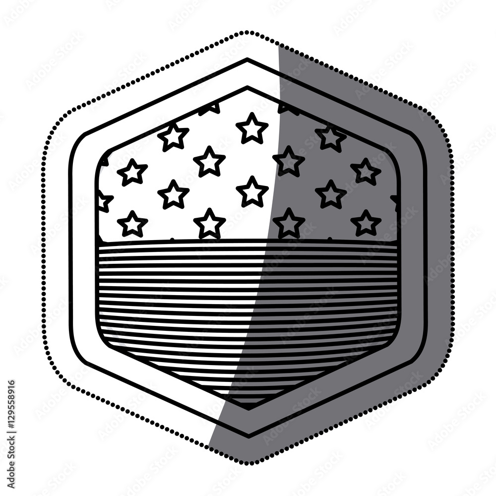 Usa flag inside frame icon. United nation us country and american ...