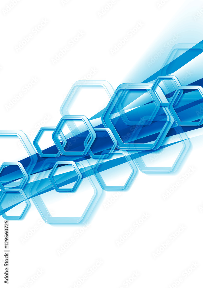 Bright blue geometric abstract background Stock Vector | Adobe Stock