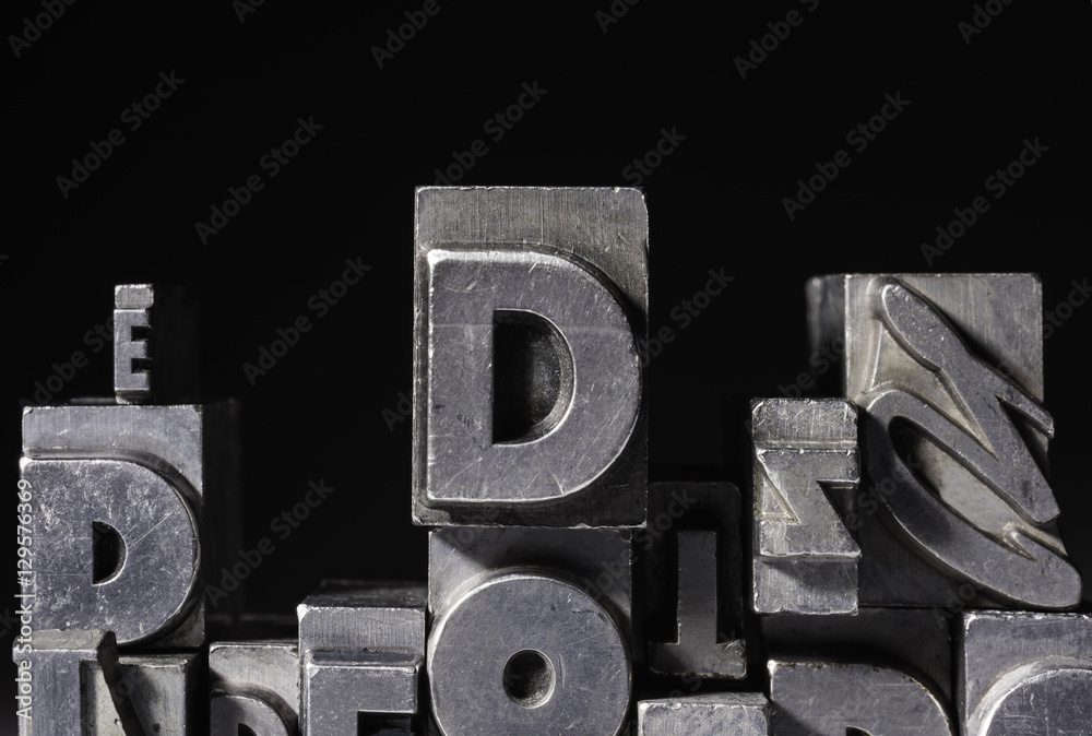 Metal Letterpress Types. Historical letterpress types, also called as ...