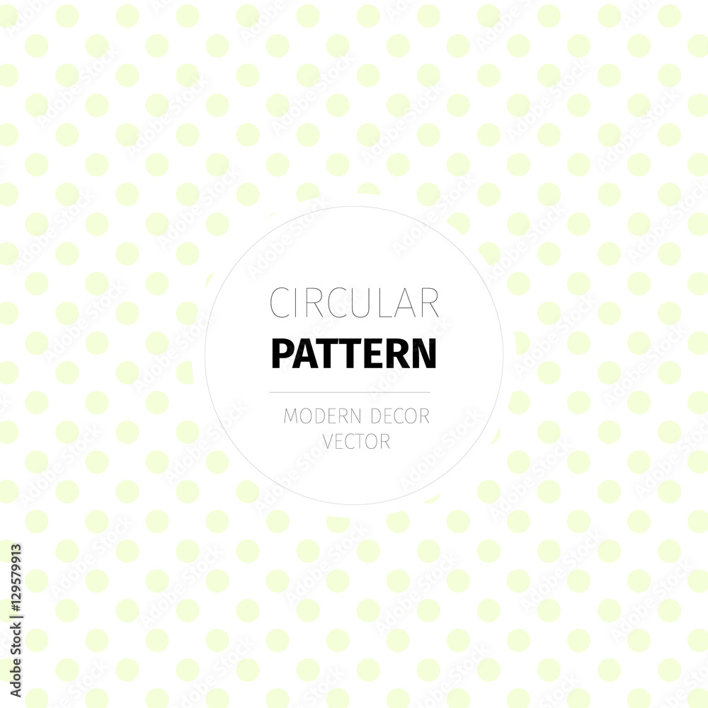 Modern vector pattern in a trendy circular style for decoration ...