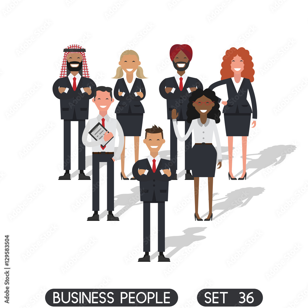 Business people set 36, working people on white background. Business ...