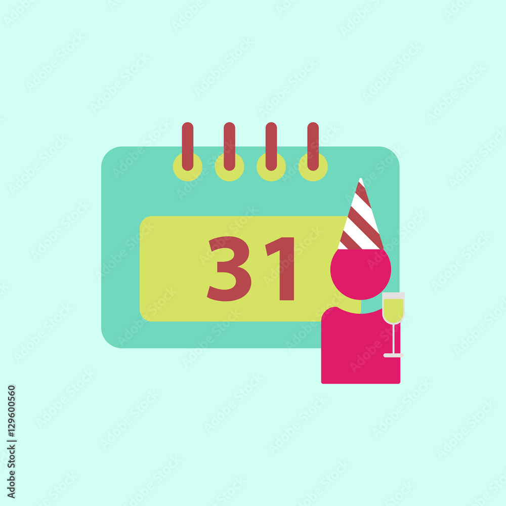31st of december calendar Vector illustration christmas calendar 31st ...
