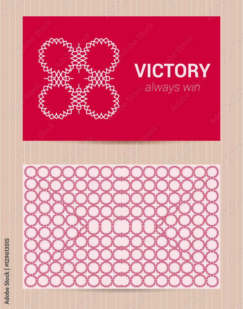 Two sided business card . Ornamental design template with front and ...