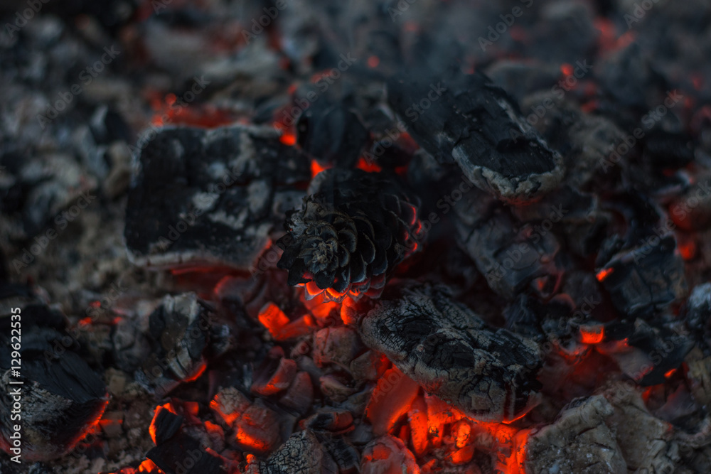 hot glowing red coal Stock Photo | Adobe Stock