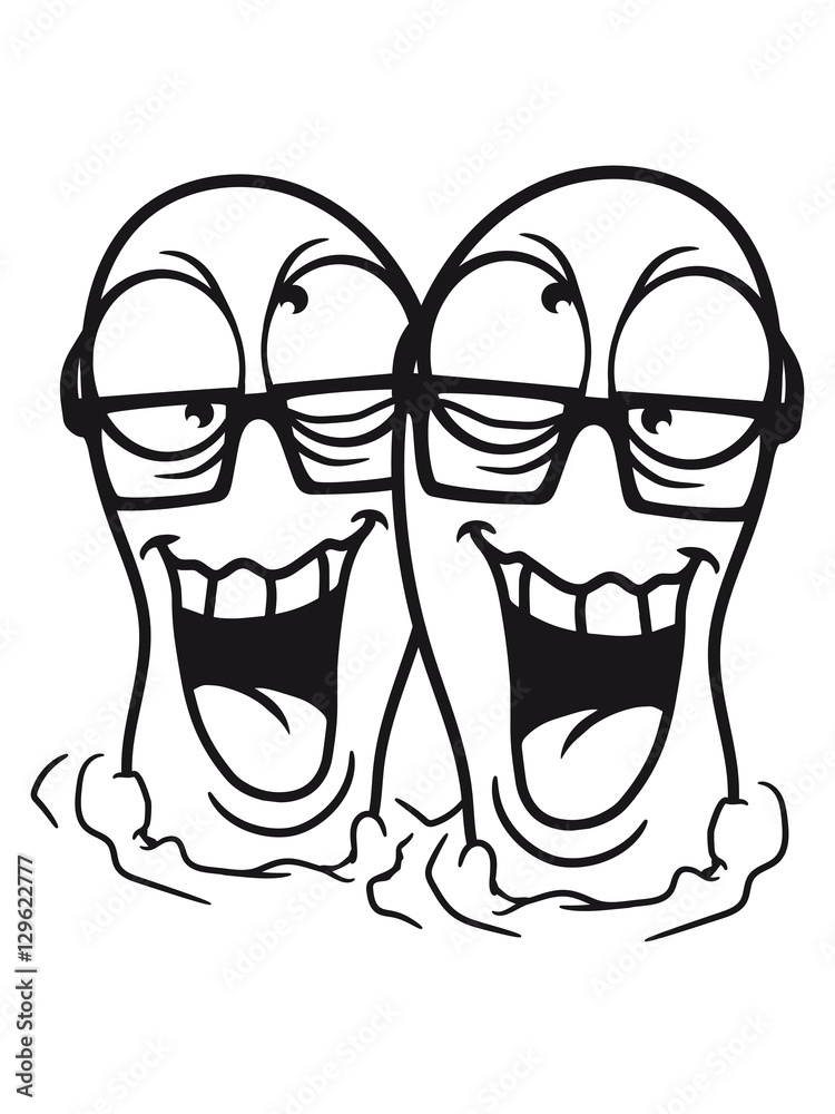 Two Friends Laughing Cartoon