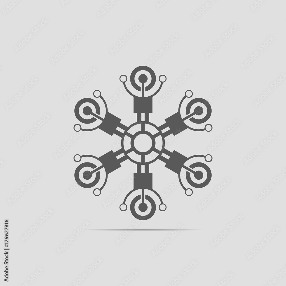 Abstract technology icon. Communication logo. Technology futuristic ...