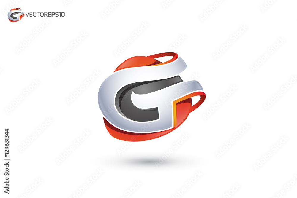 G Logo - Abstract Letter G 3D Logo Stock Vector | Adobe Stock