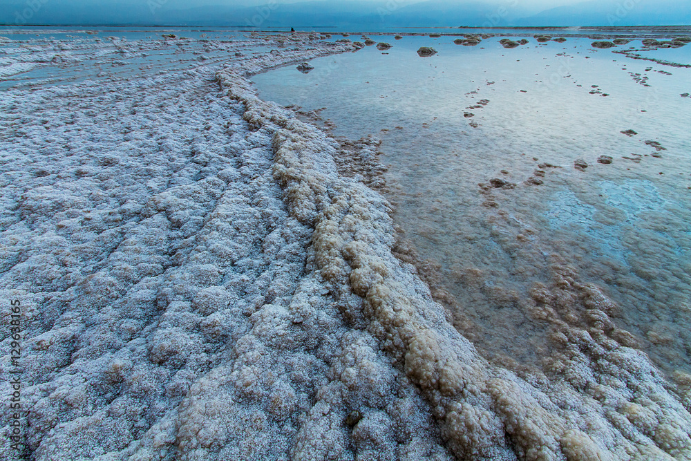 Beautiful coast of the Dead Sea . Stock Photo | Adobe Stock