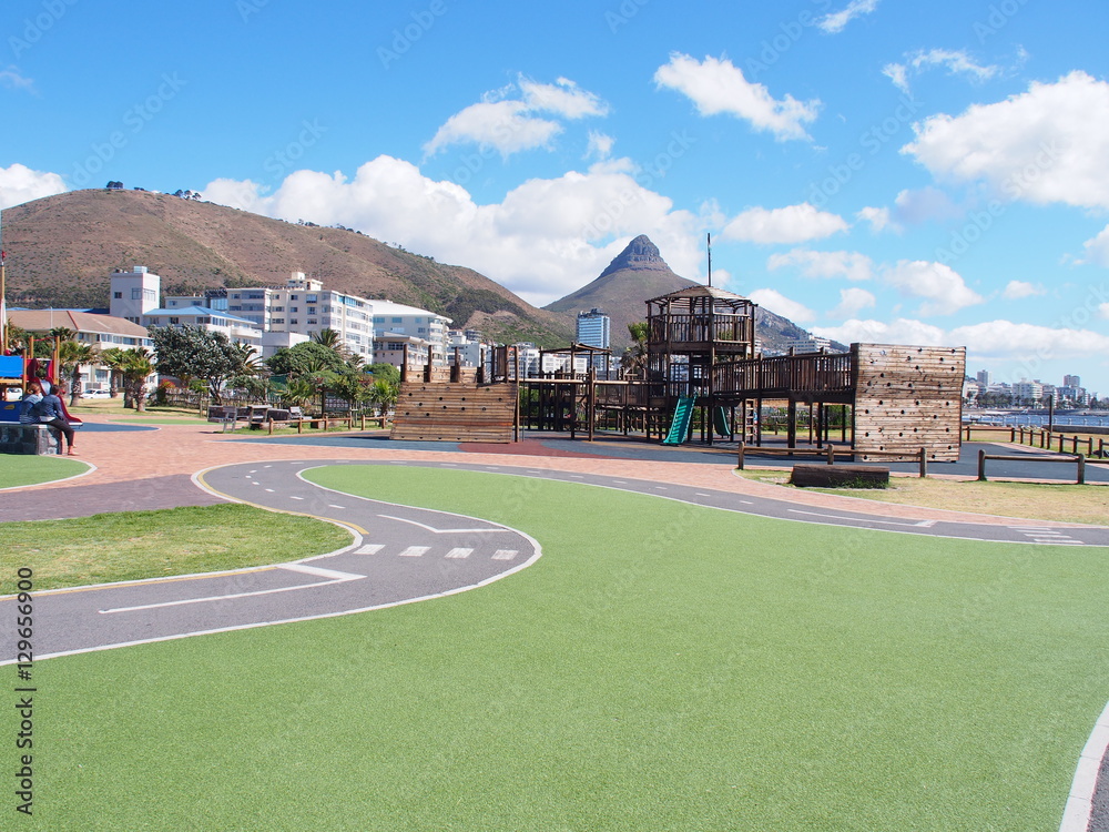 The Blue Train Park, the park is located along Beach Road in Mouille ...