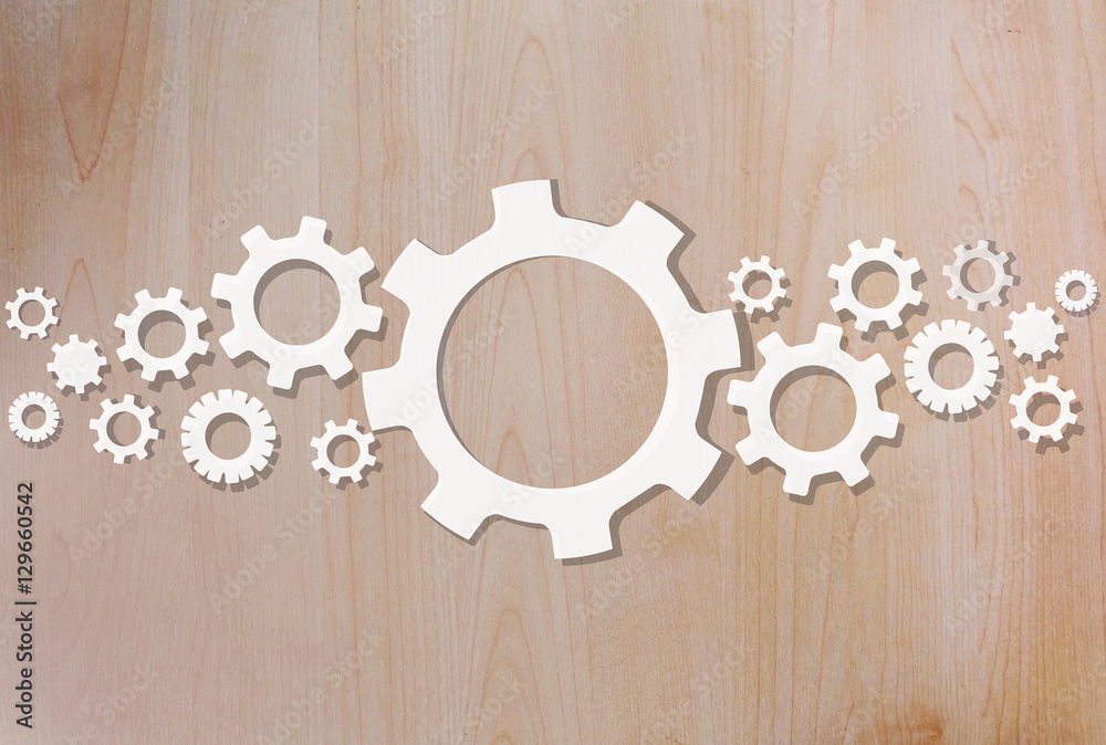 gears with wood texture background Stock Illustration | Adobe Stock