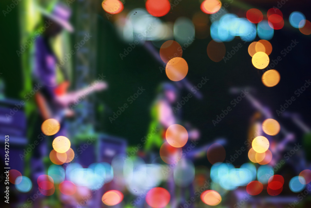 Blurred background : Bokeh lighting in concert with audience ,Music ...