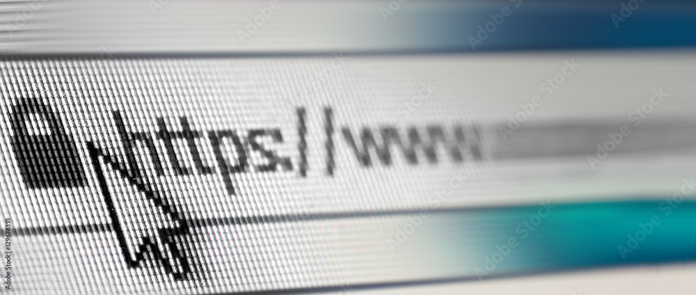 Closeup of Http Address in Web Browser in Shades of Blue - Shallow ...