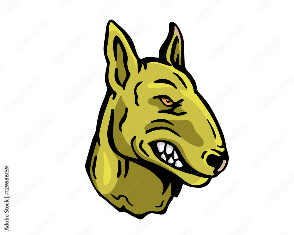 Angry Bull Terrier