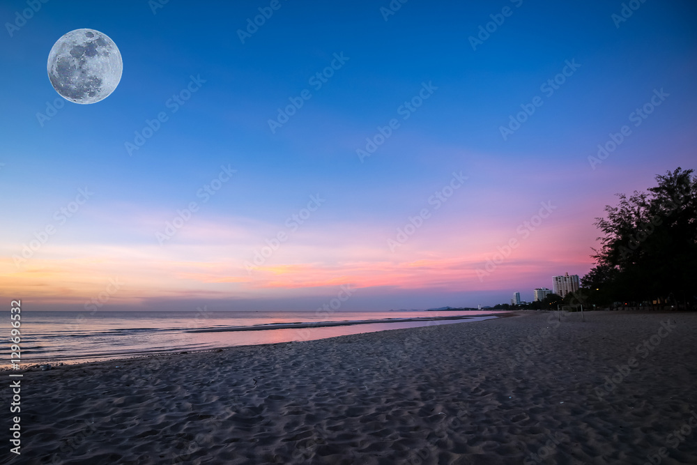 Sunset Beach Moon
