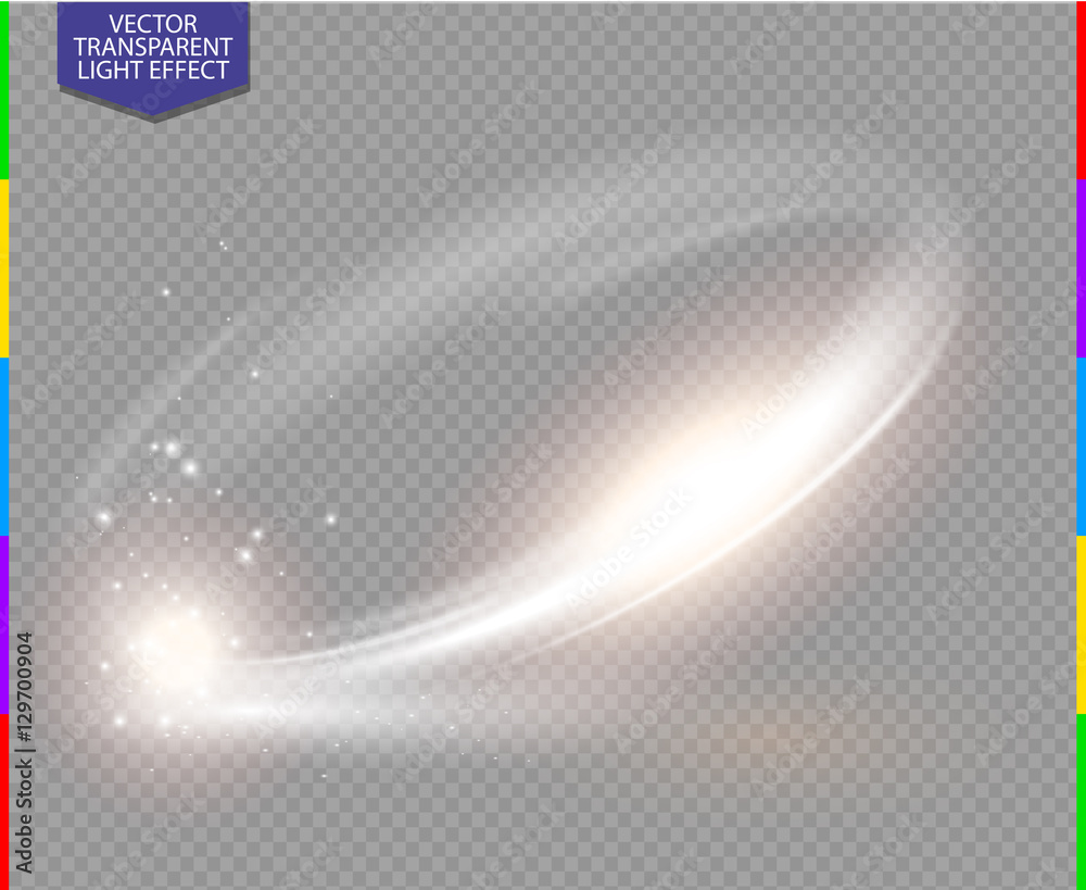 Circular lens flare transparent light effect. Abstract sparkling spark ...