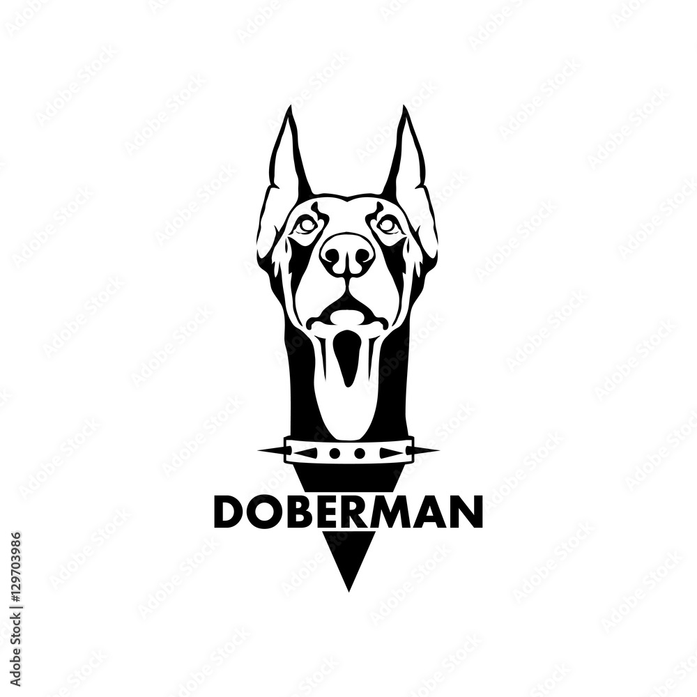 Doberman logo Stock Vector | Adobe Stock