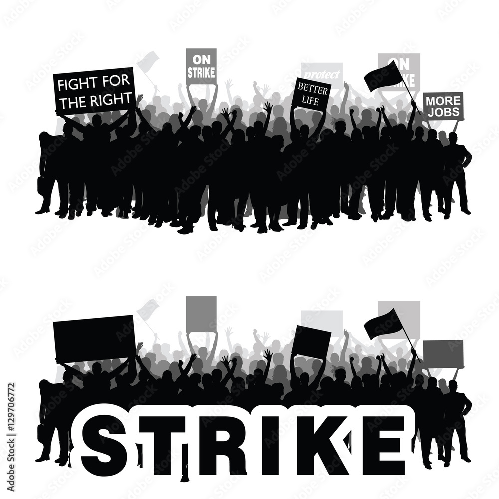 People On Strike Clipart