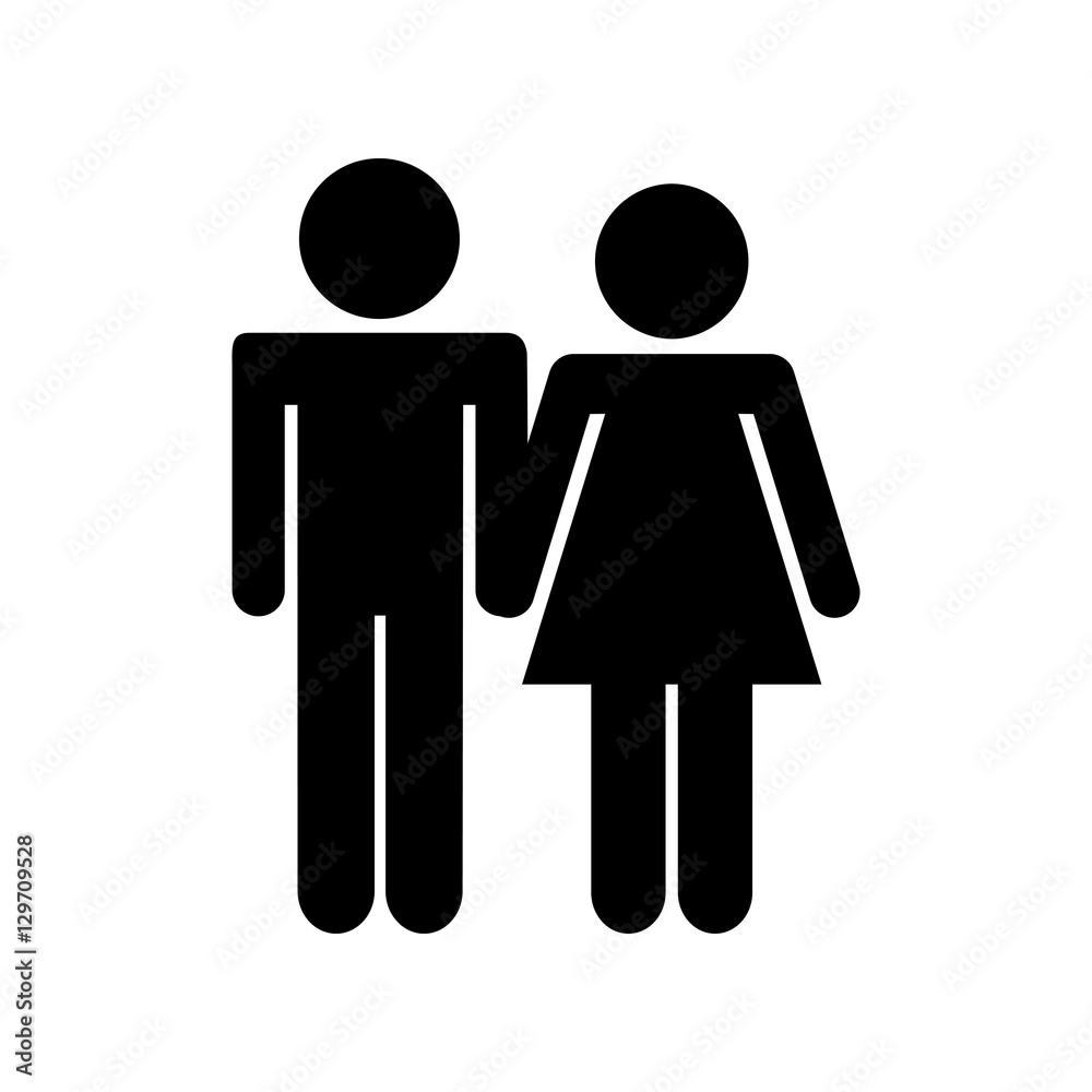 couple silhouette isolated icon vector illustration design Stock ...