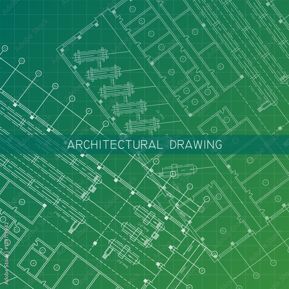 Architectural drawing. Architectural plan in vector. Stock Vector ...