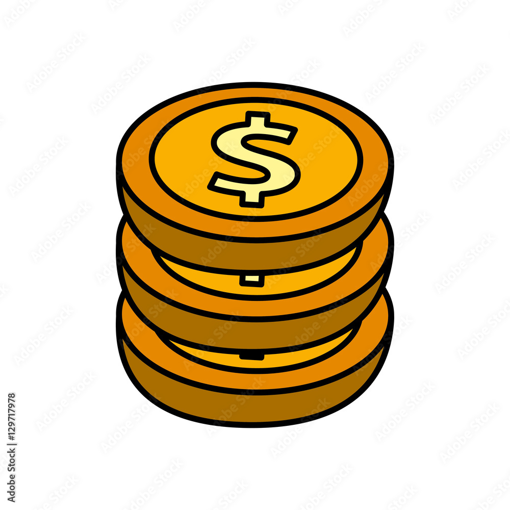 coin money isolated icon vector illustration design Stock Vector ...