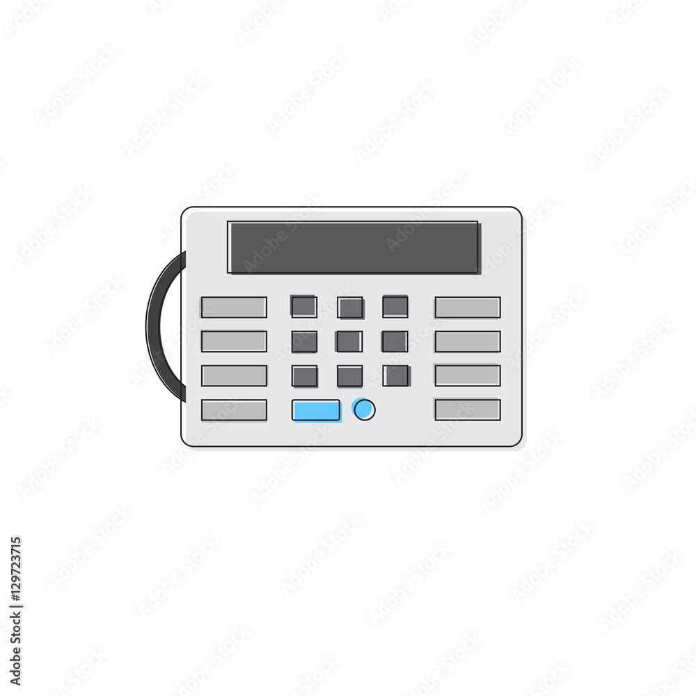 House Security Alarm Protection Control Panel Thin Line Vector ...