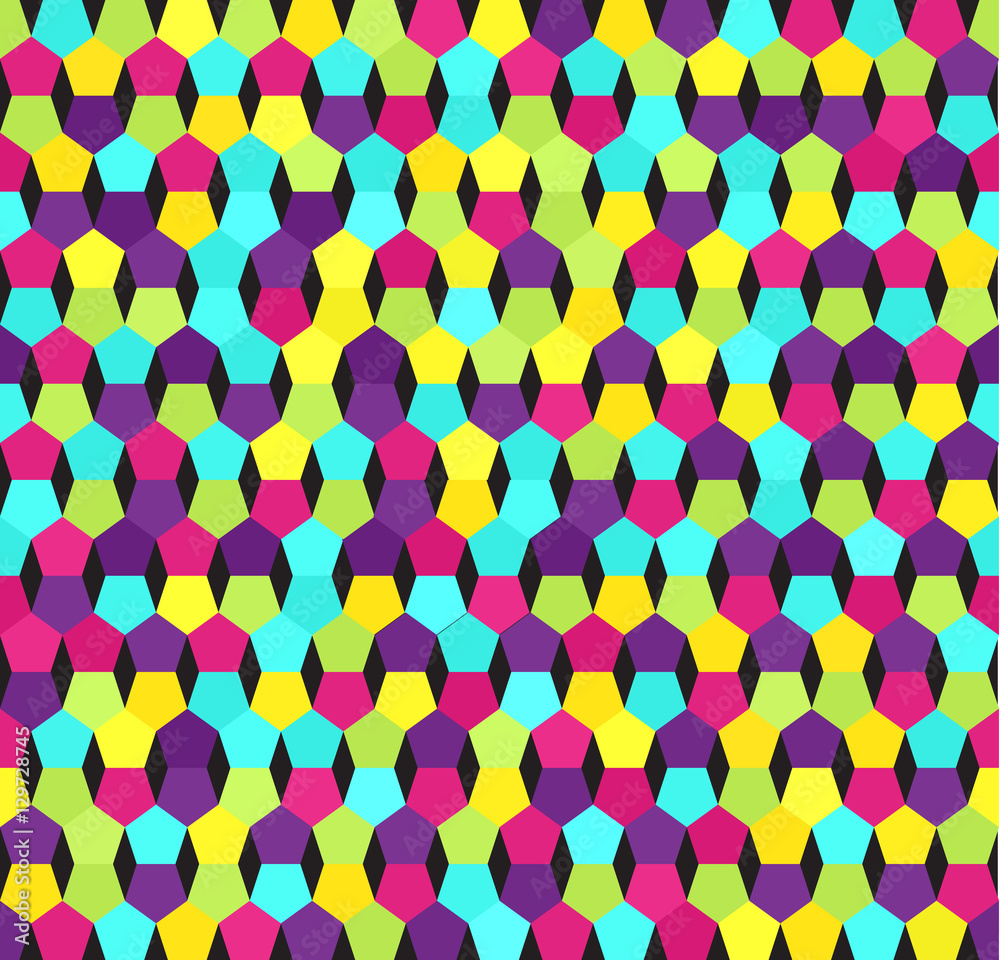 Pentagon pattern. Vector seamless background Stock Vector | Adobe Stock