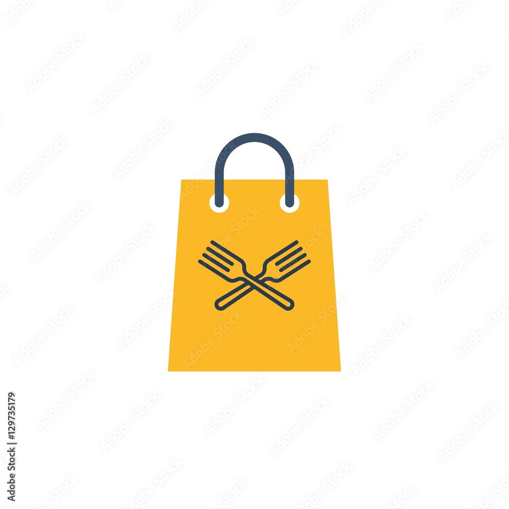 Food Shop Logo Design Element Stock Vector | Adobe Stock