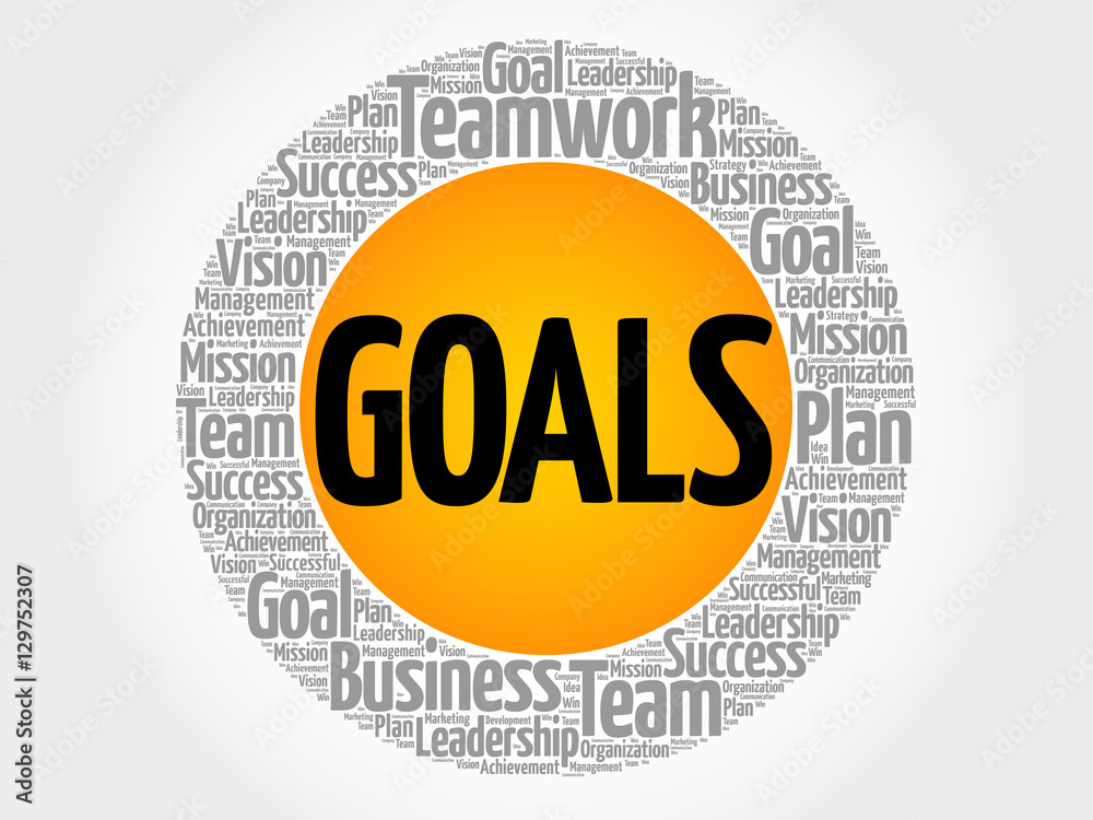 Goals word cloud collage, business concept background Stock Vector ...