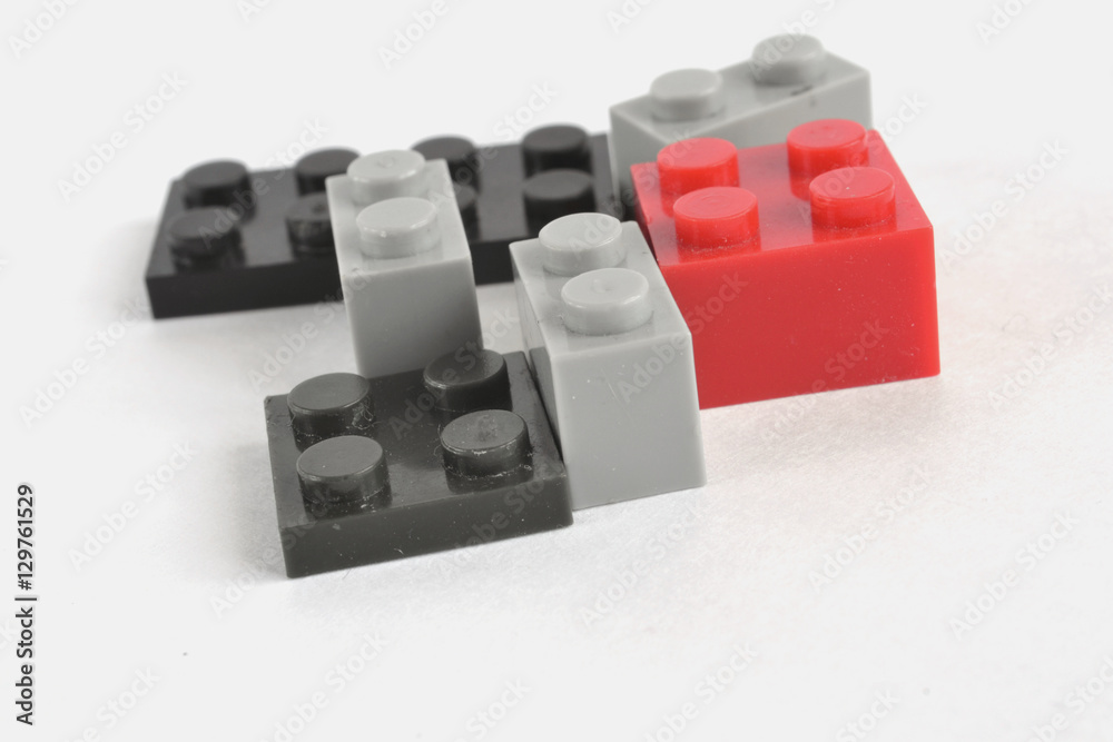 Plastic interlocking toy blocks Stock Photo | Adobe Stock