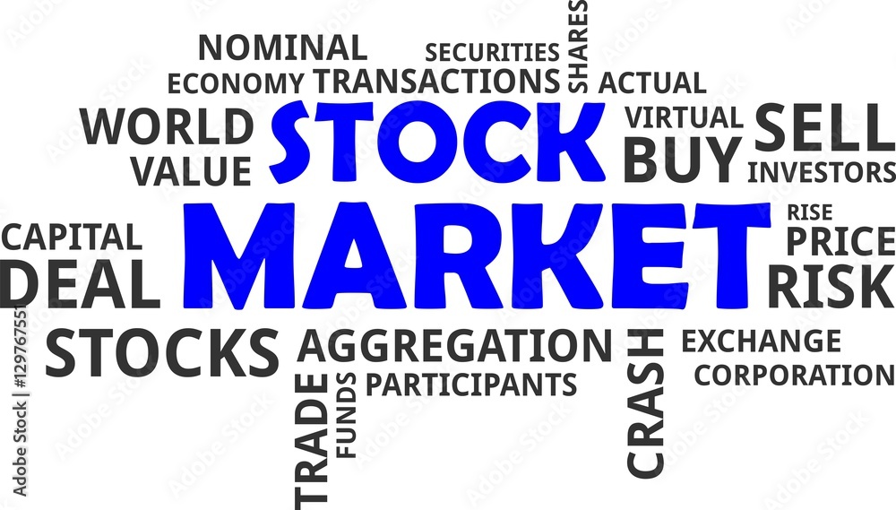 word cloud - stock market Stock Vector | Adobe Stock