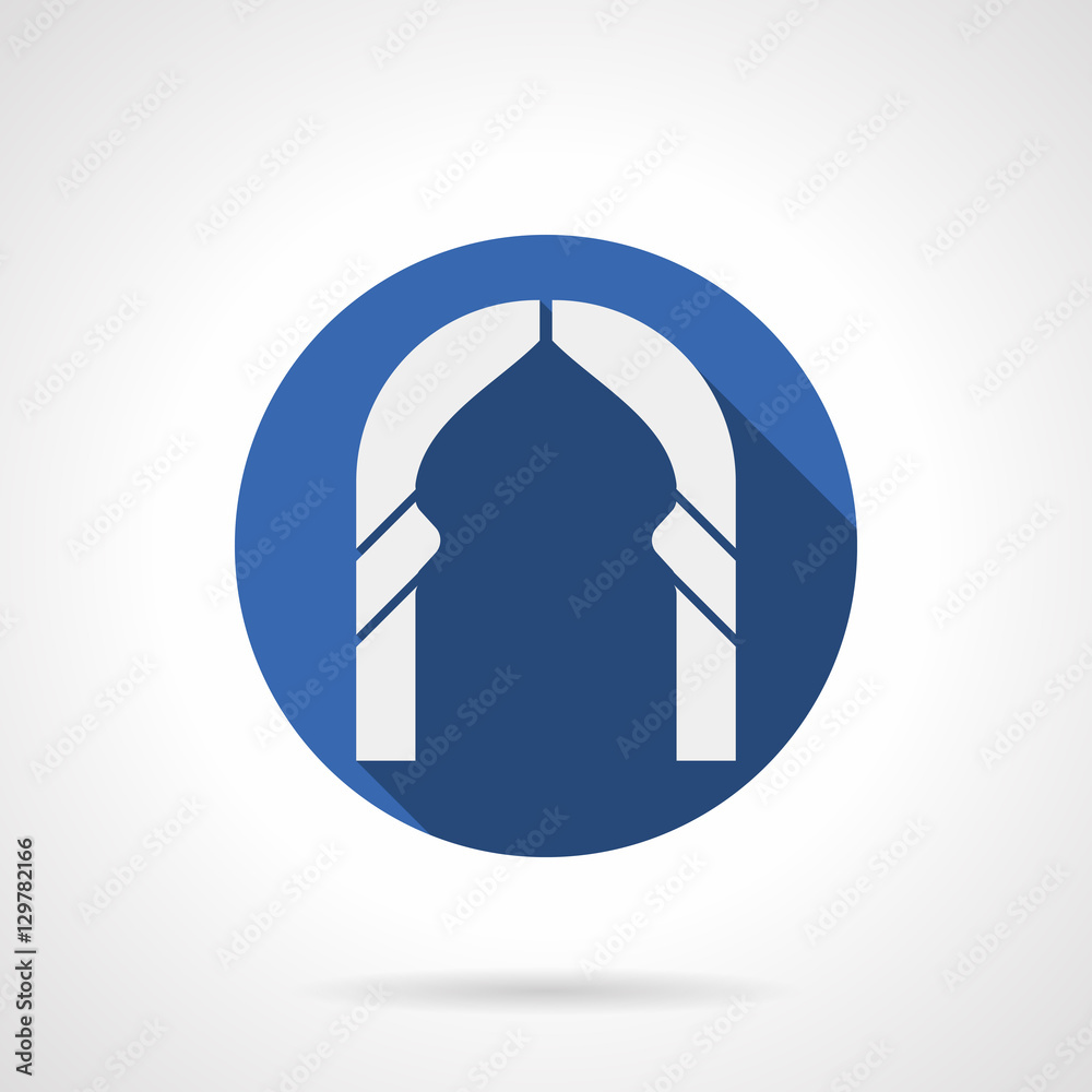 Islamic type of arch flat blue round vector icon Stock Vector | Adobe Stock