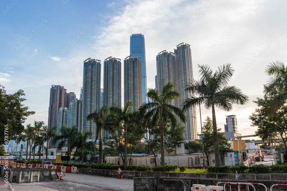 West Kowloon area in Hong Kong Stock-Foto | Adobe Stock