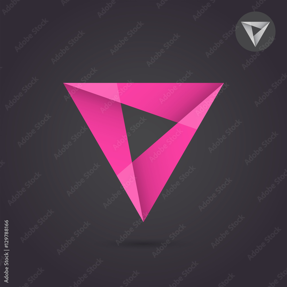 Trigon mosaic shape on dark background Stock Vector | Adobe Stock