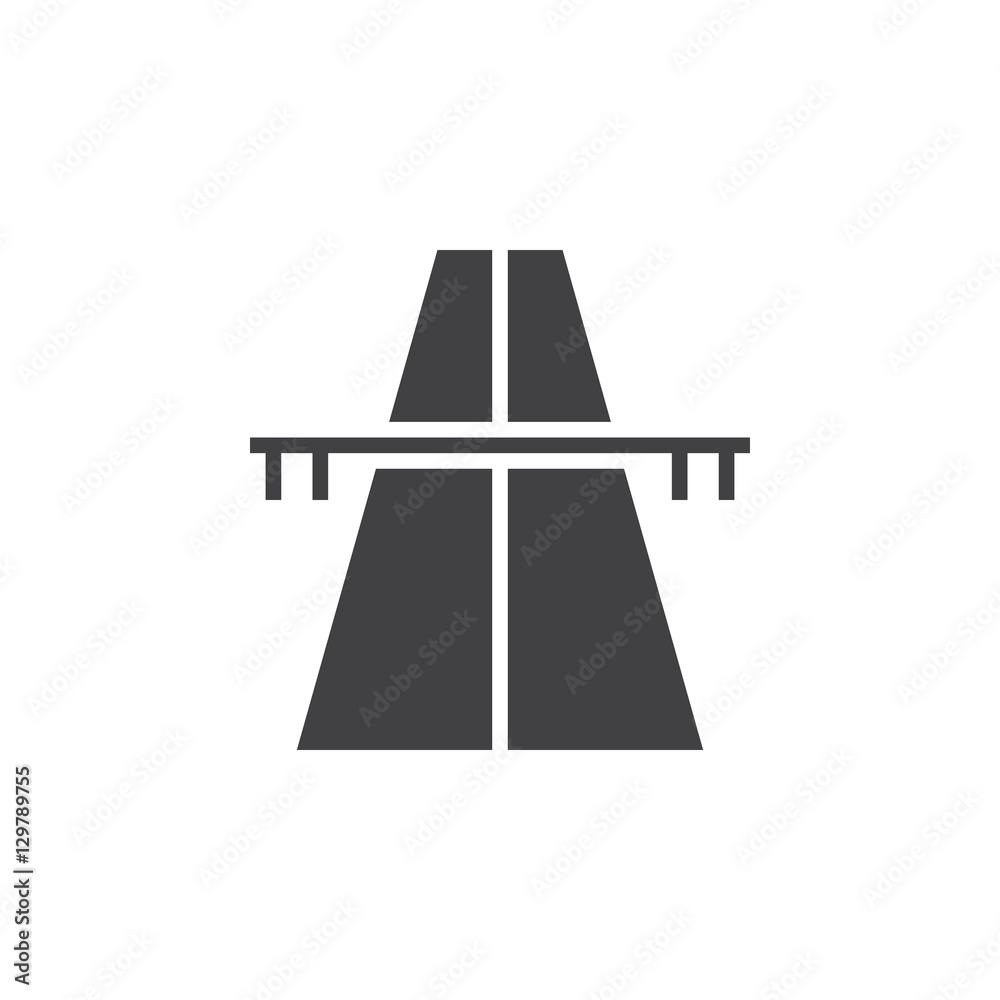 Vetor de Highway icon vector, filled flat sign, solid pictogram ...