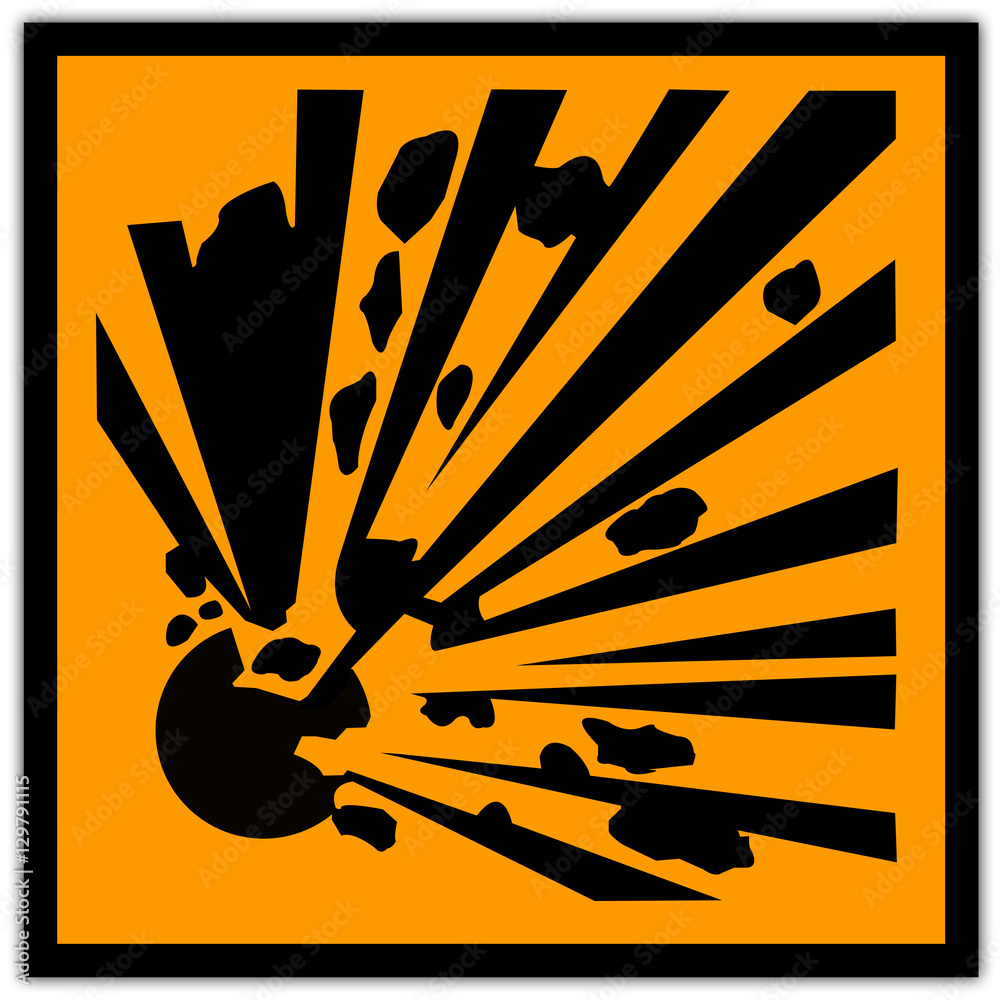 Pictogramme produit chimique : Explosif ilustración de Stock | Adobe Stock