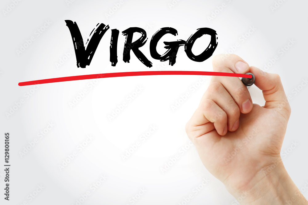 Hand writing Virgo with marker, concept background Stock Photo | Adobe ...