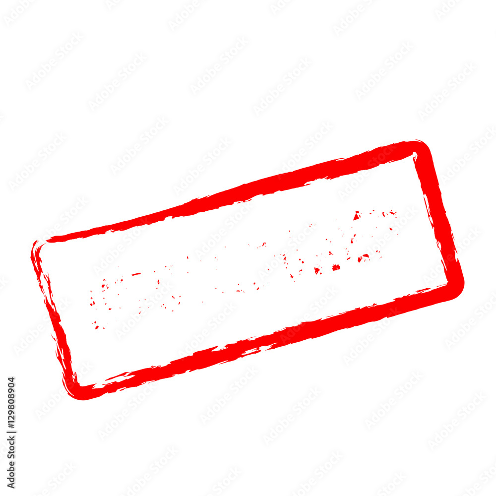 Uncensored red rubber stamp isolated on white background. Grunge ...