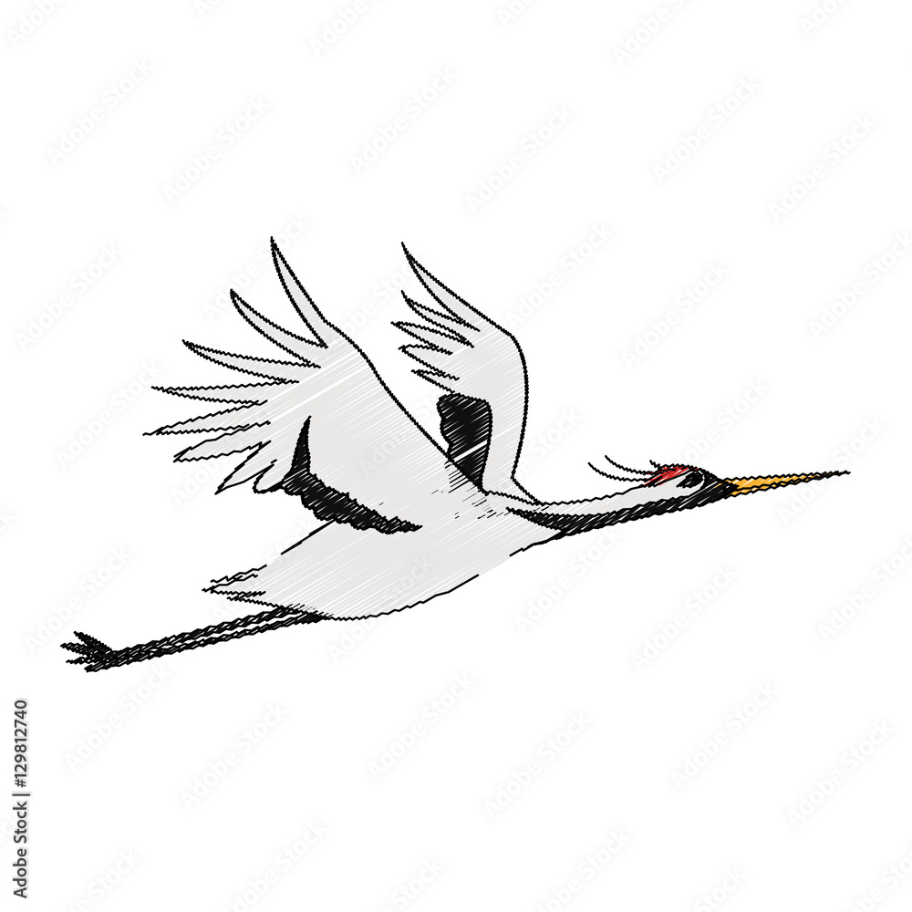 Bird icon. China cultura asia chinese theme. Isolated design. Vector ...