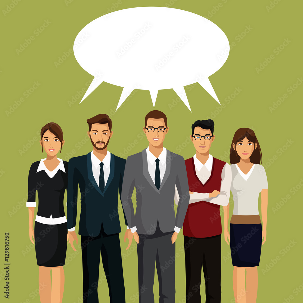 people team work communication talking vector illustration eps10 Stock ...